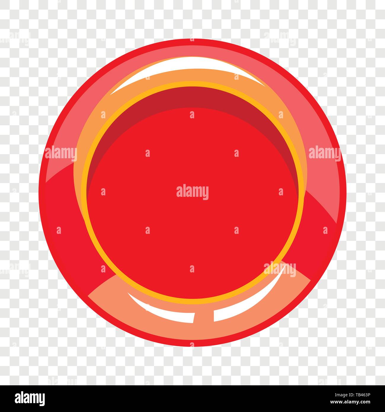 Red button icon, cartoon style Stock Vector Image & Art - Alamy