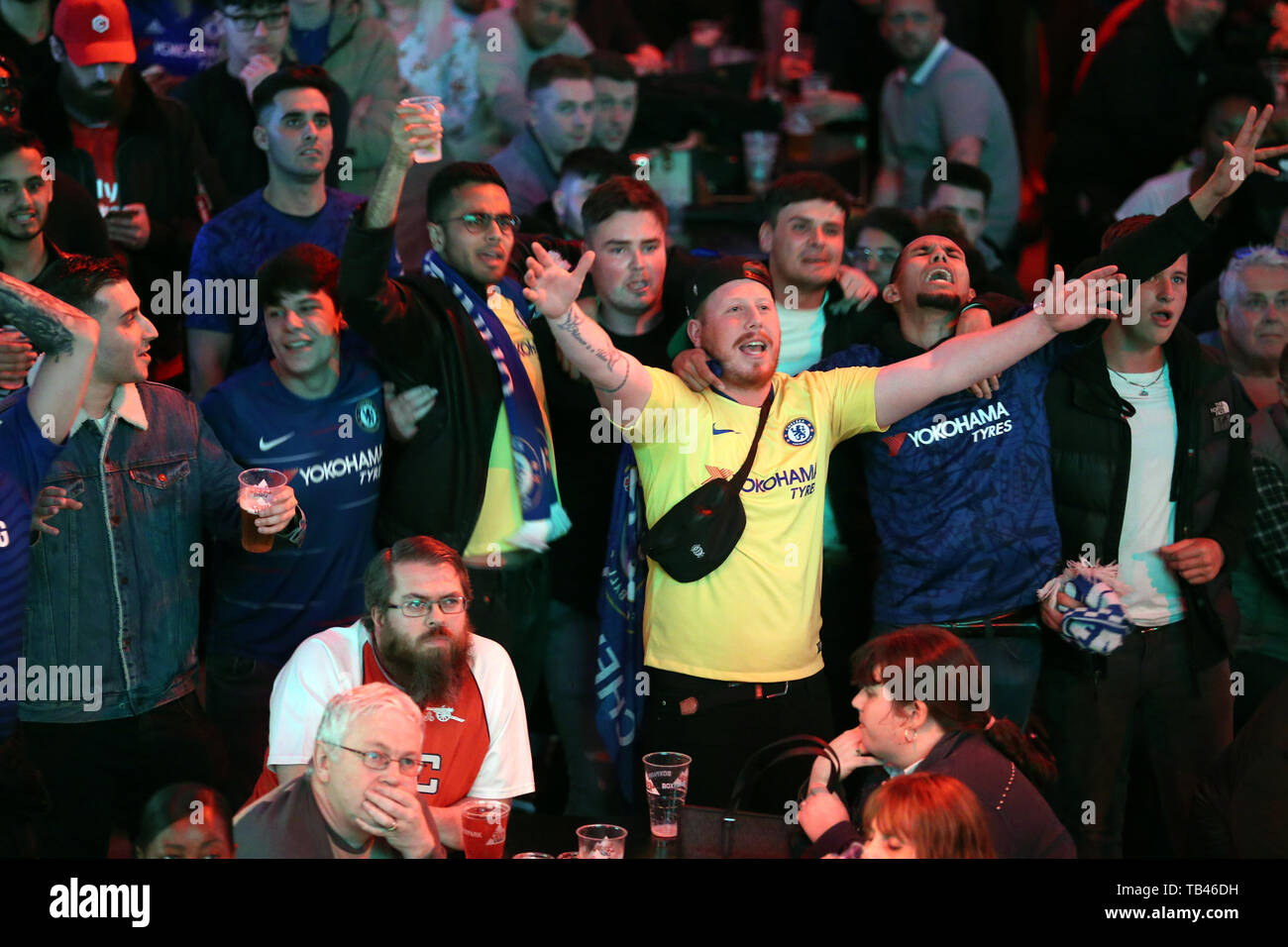 They watch uefa europa league final boxpark hi-res stock photography ...