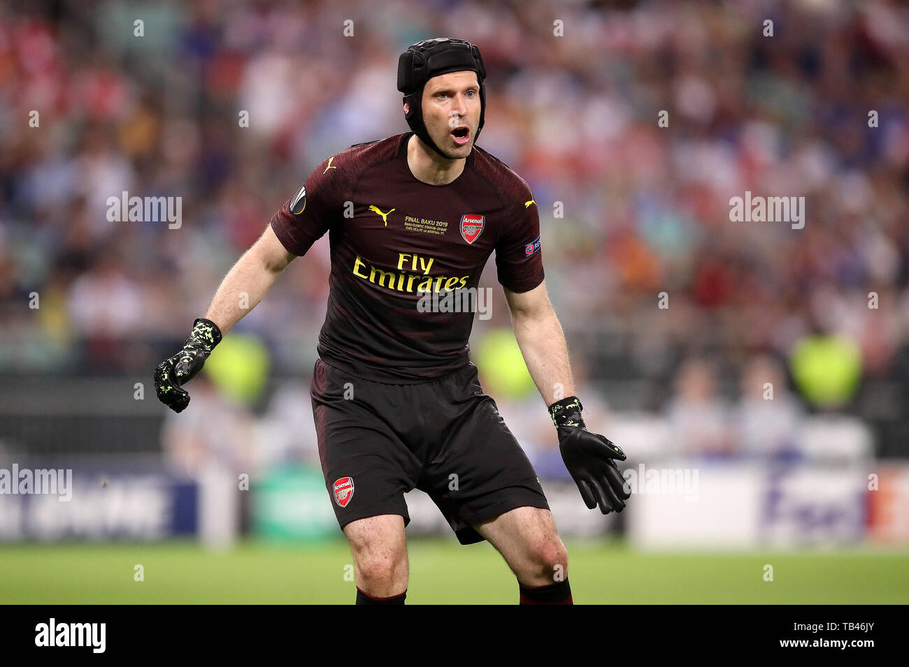 Arsenal goalkeeper Petr Cech during the UEFA Europa League final at The ...