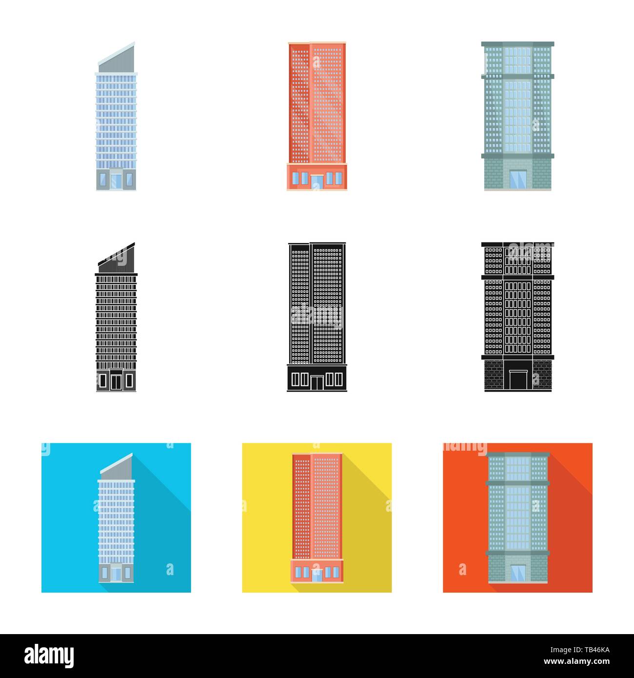 Vector illustration of municipal and center logo. Collection of ...