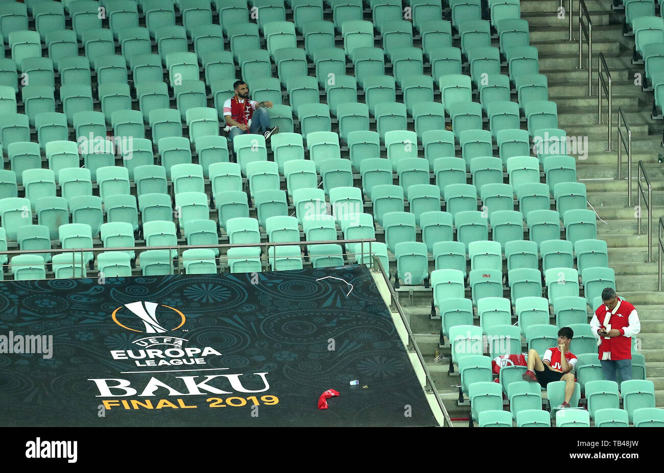 Arsenal seats empty in the stands at full time during the UEFA Europa ...