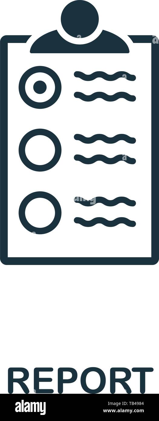 Report icon. Creative element design from fire safety icons collection ...