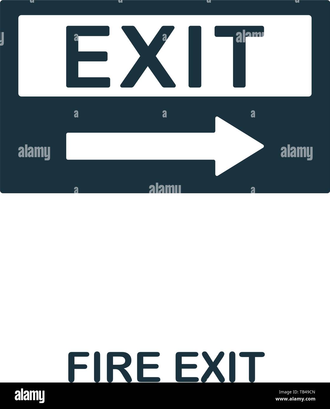 Fire Exit icon. Creative element design from fire safety icons ...