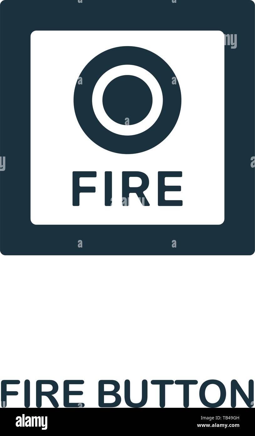 Fire Button icon. Creative element design from fire safety icons ...