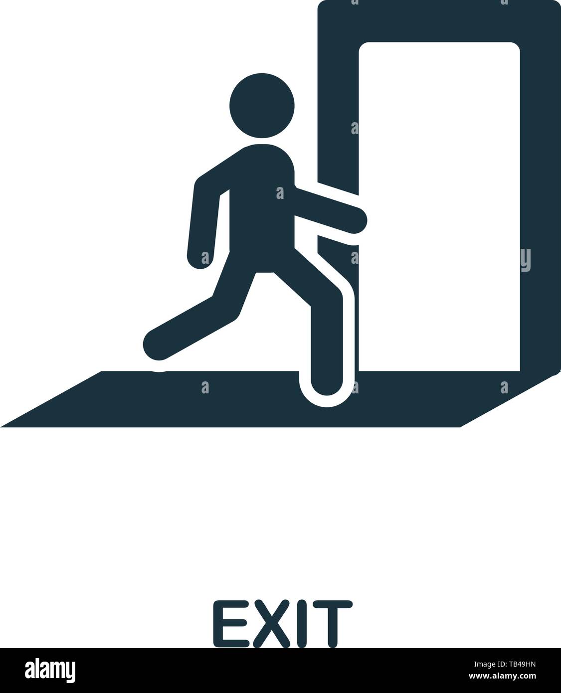Exit icon. Creative element design from fire safety icons collection ...