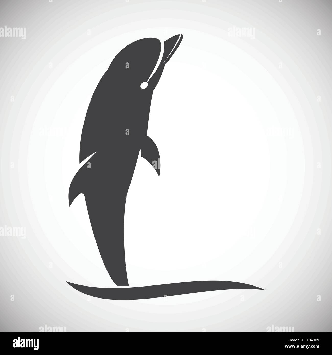 Dolphin icon on background for graphic and web design. Simple ...