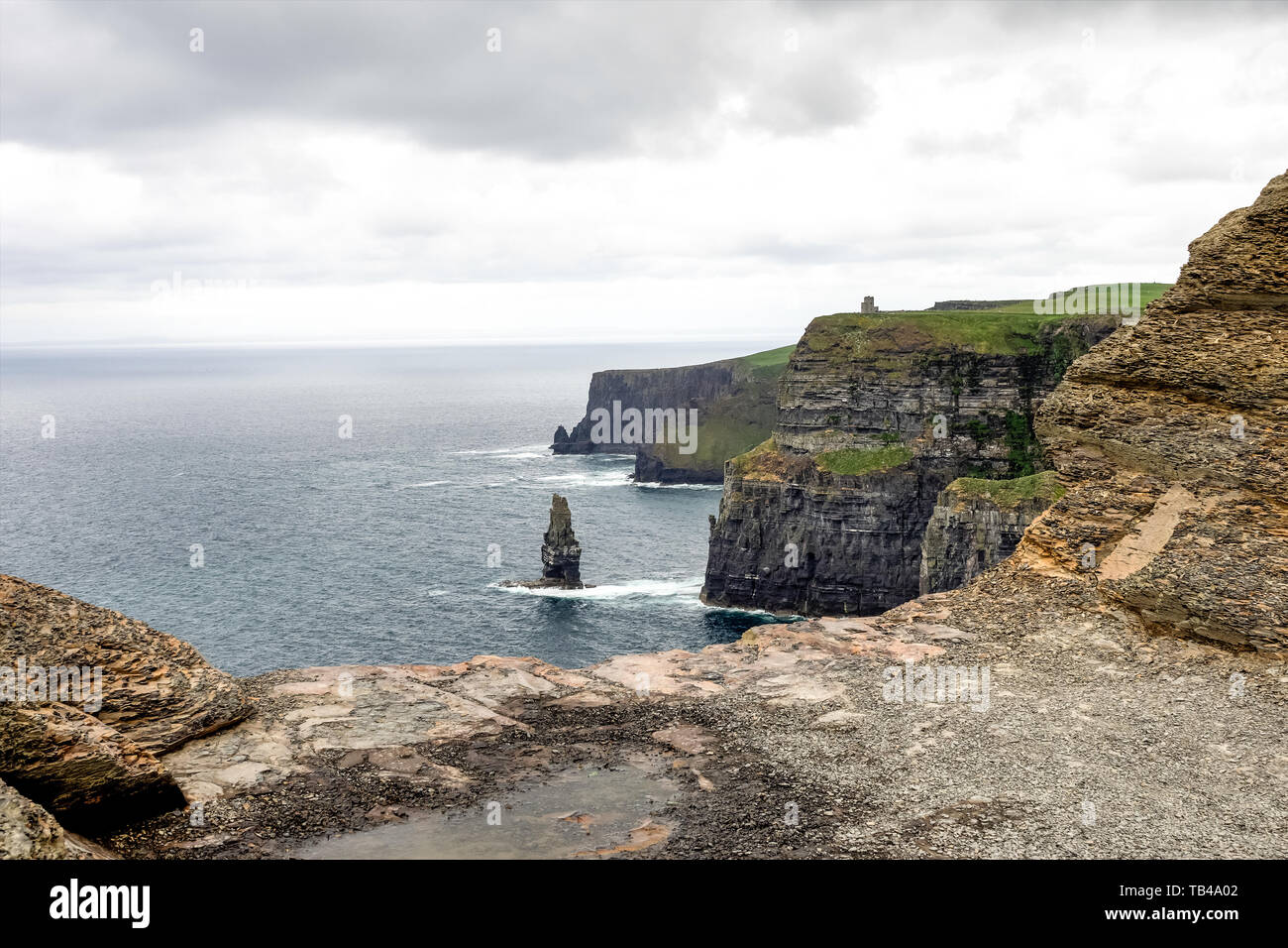 World famous Cliffs of Moher, one of the most popular tourist ...