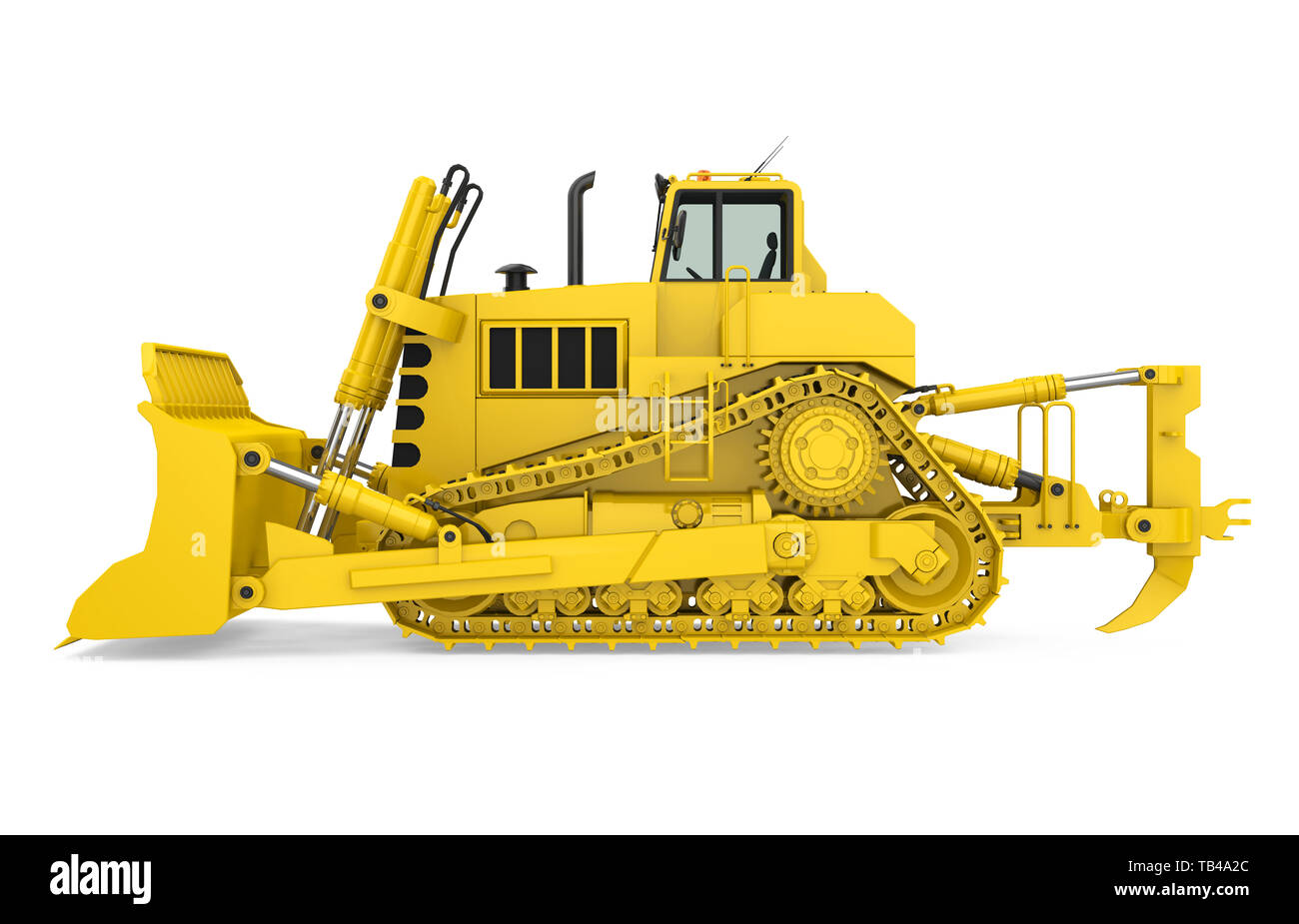 Yellow Bulldozer Isolated Stock Photo - Alamy