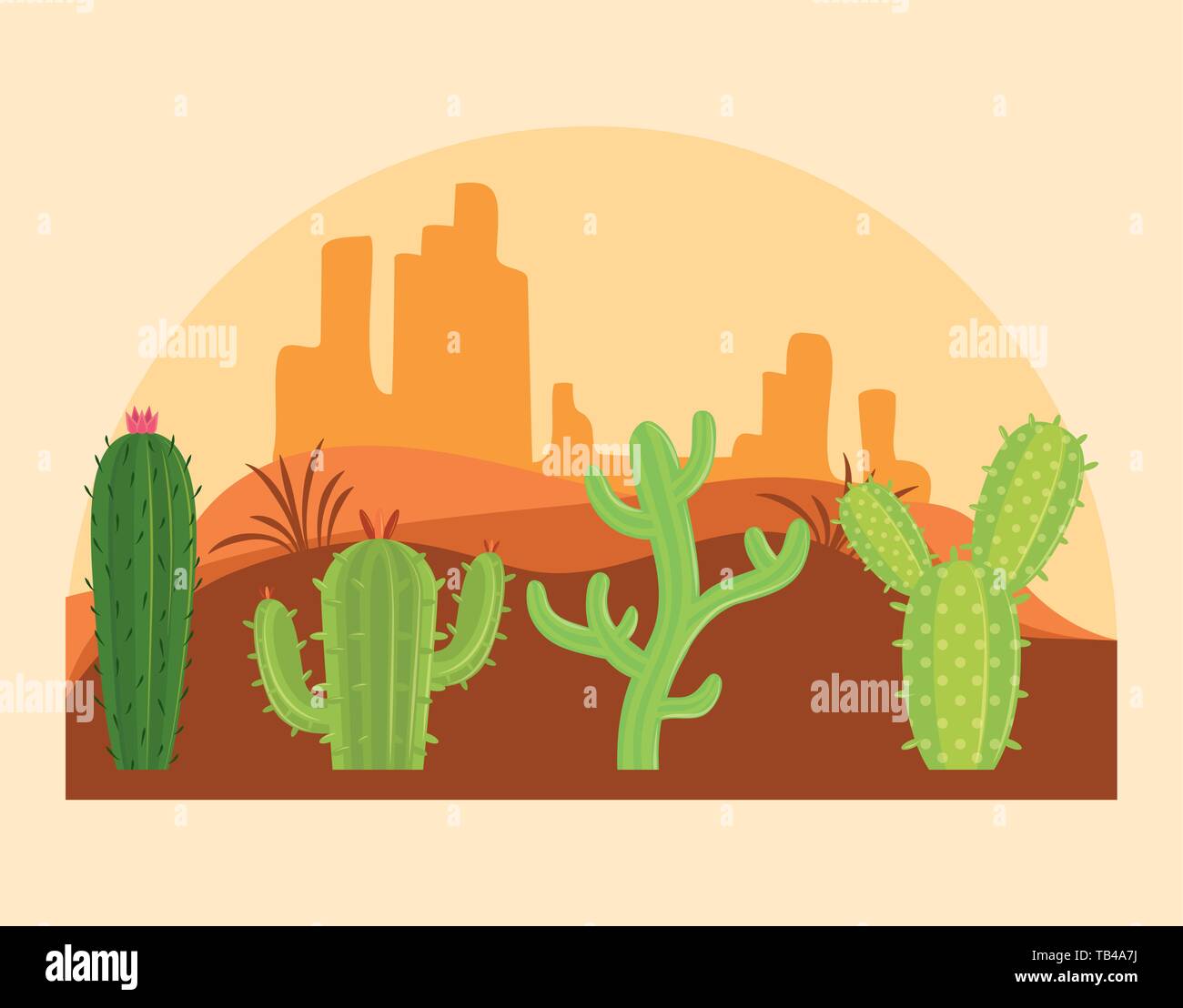 Vector desertscape hi-res stock photography and images - Alamy