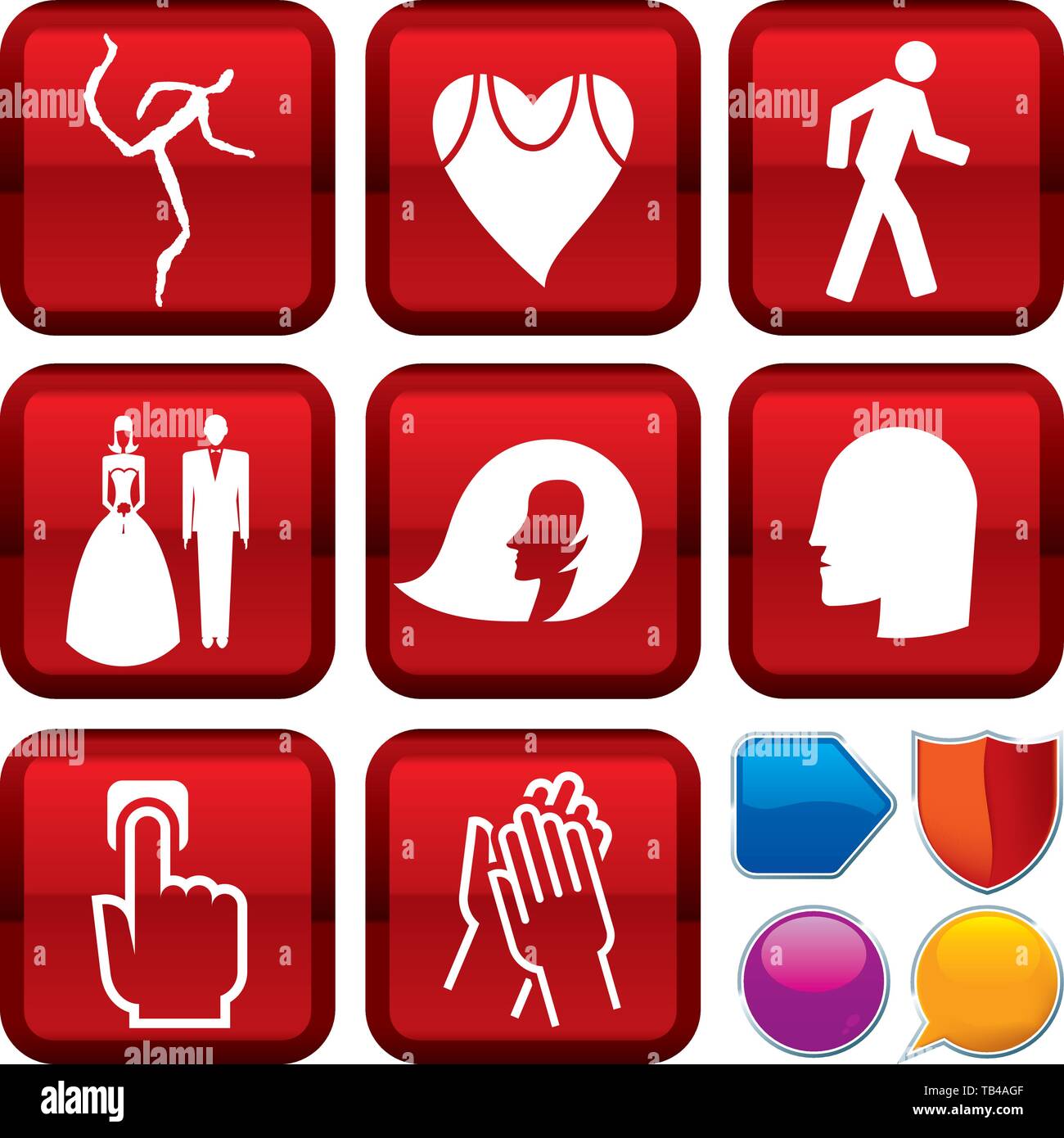 People walking red square Stock Vector Images - Alamy