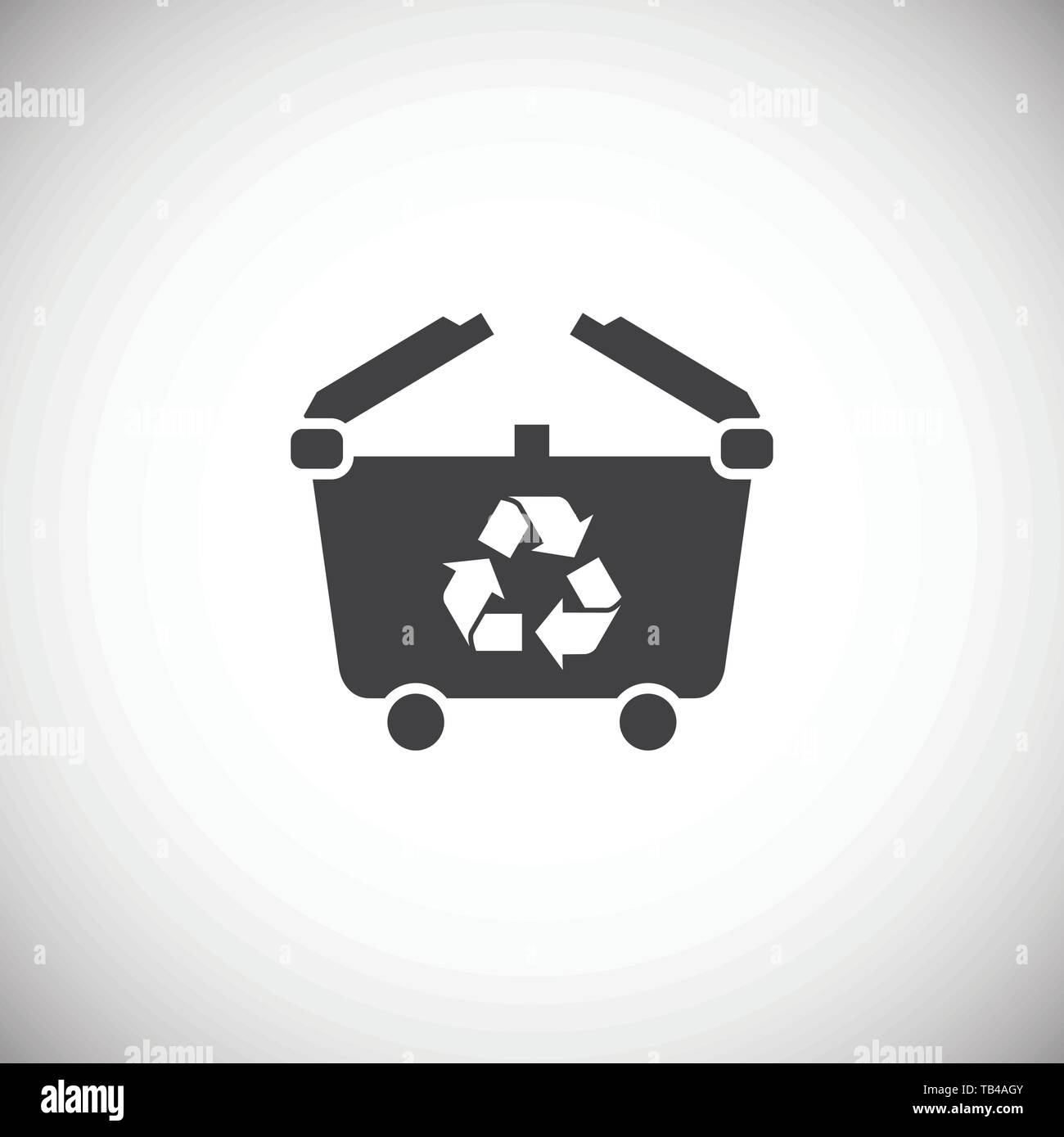 Garbage related icon on background for graphic and web design. Simple ...