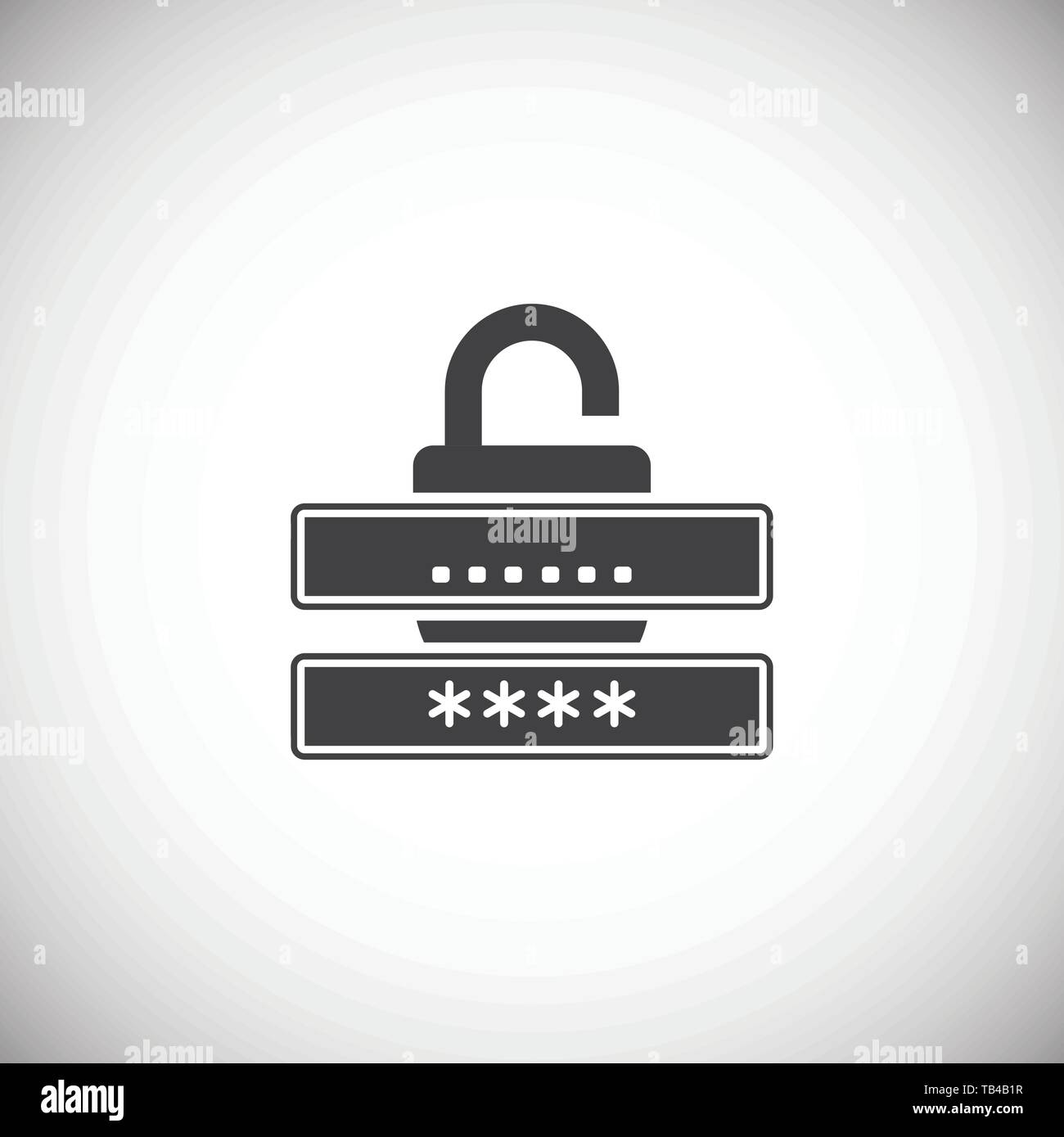Password related icon on background for graphic and web design. Simple ...