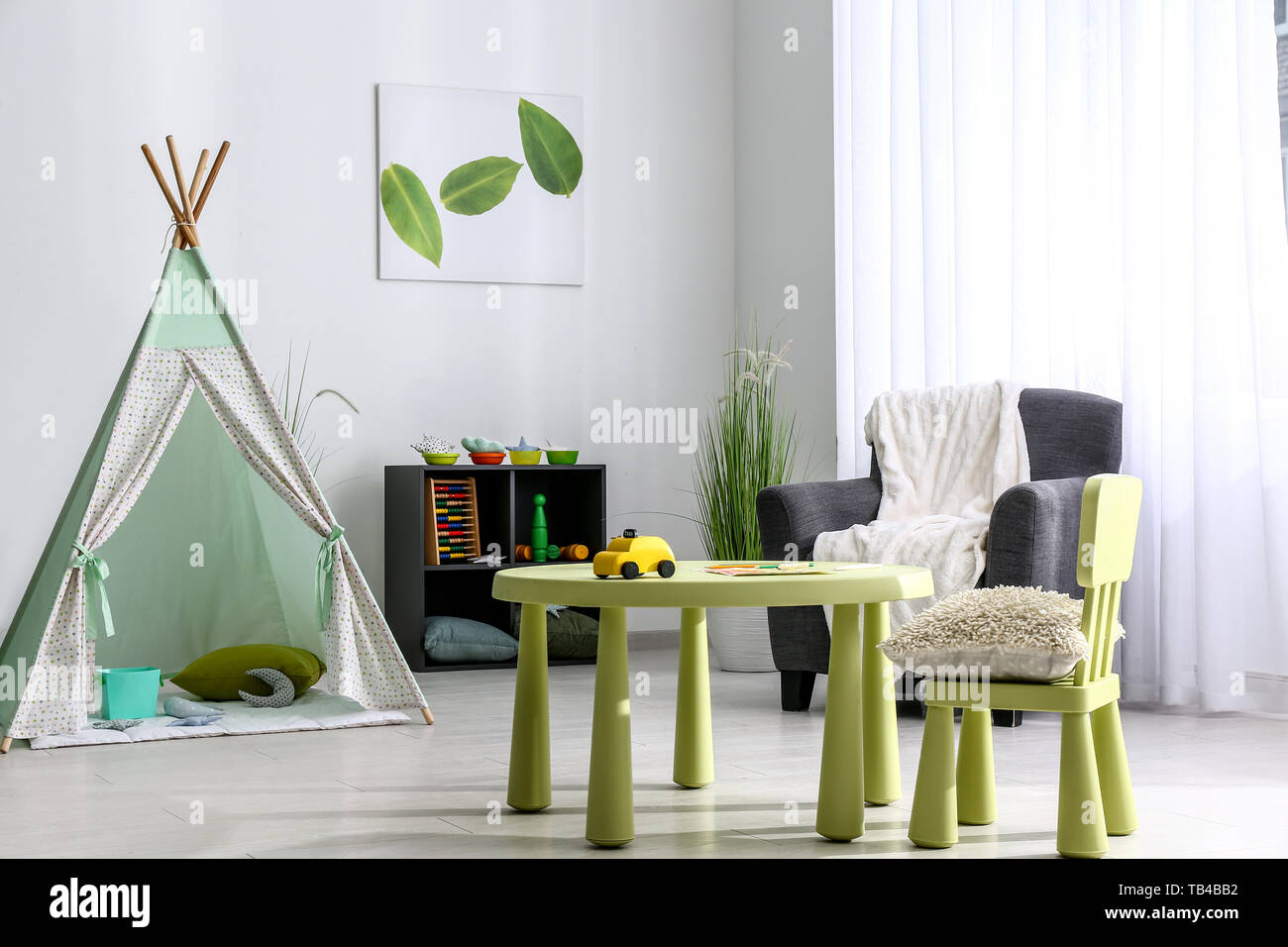 Interior of cozy kids room Stock Photo - Alamy