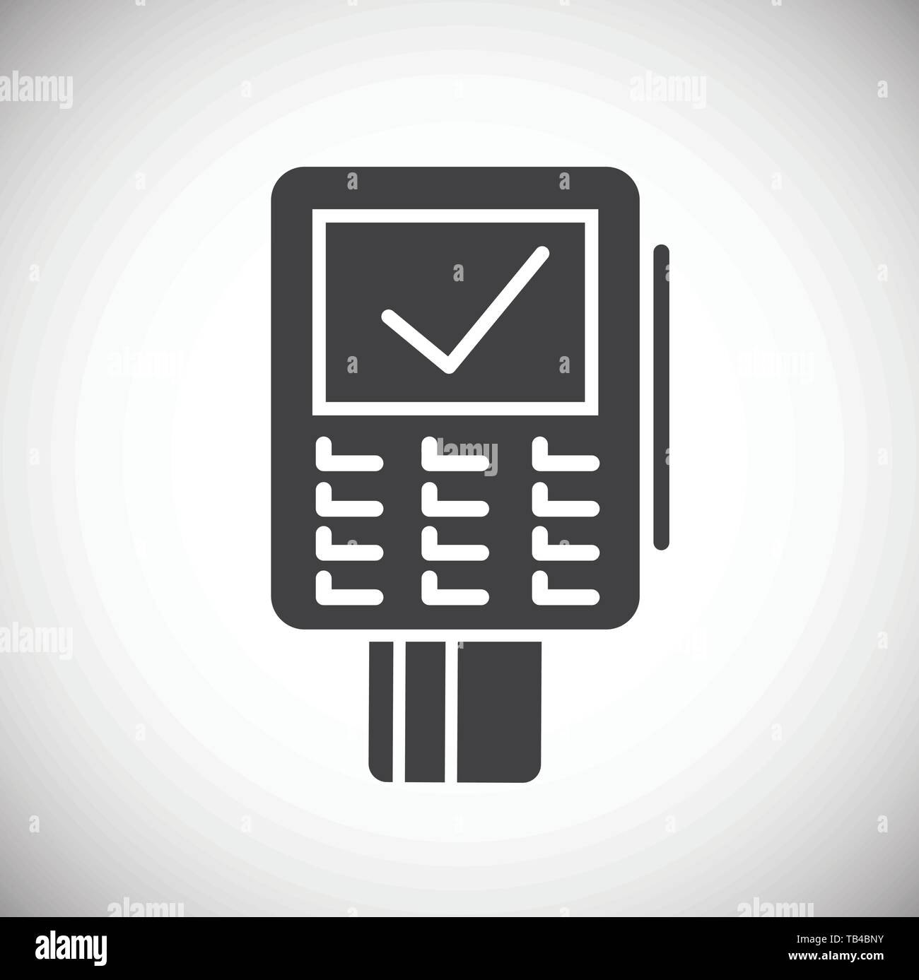 Pos terminal icon on background for graphic and web design. Simple ...