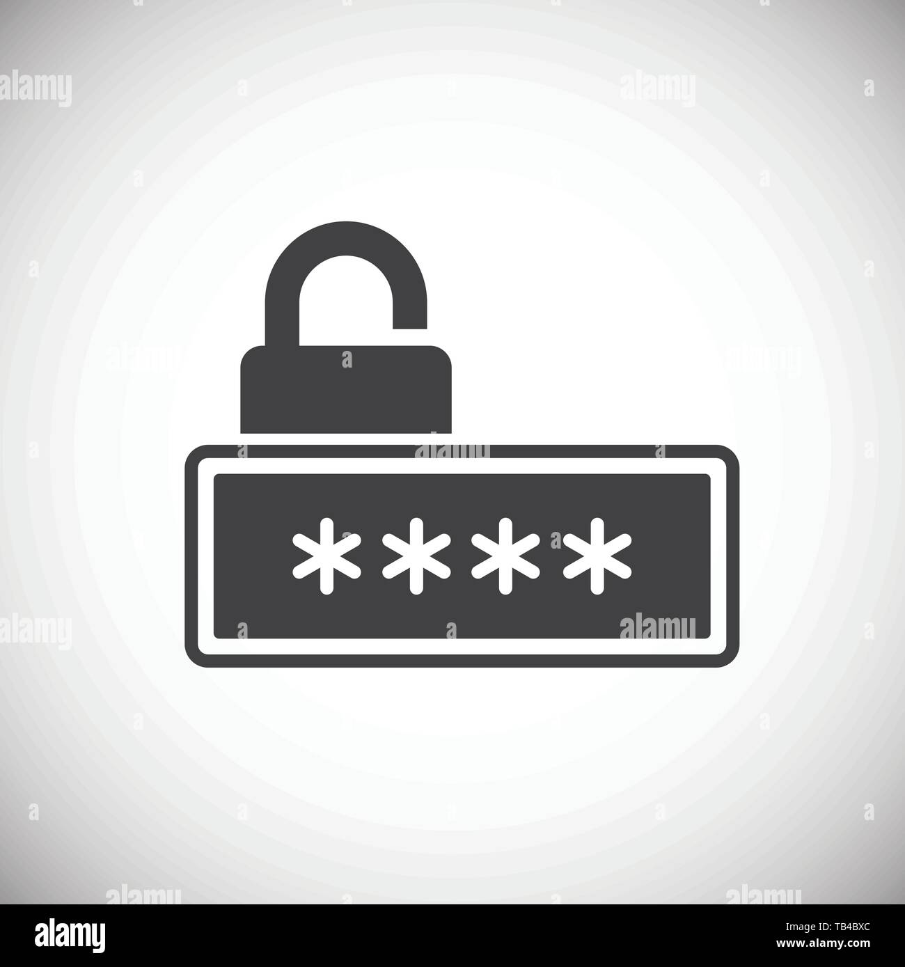Password related icon on background for graphic and web design. Simple illustration. Internet ...