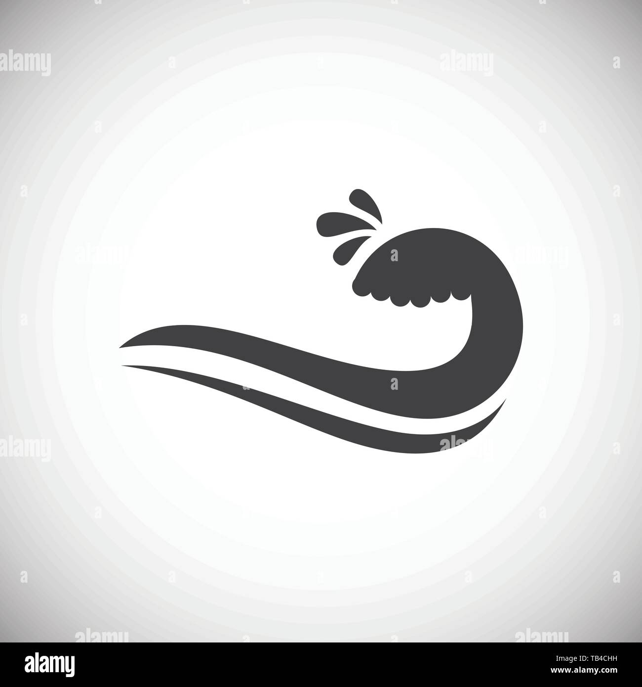 Wave icon on background for graphic and web design. Simple vector sign ...