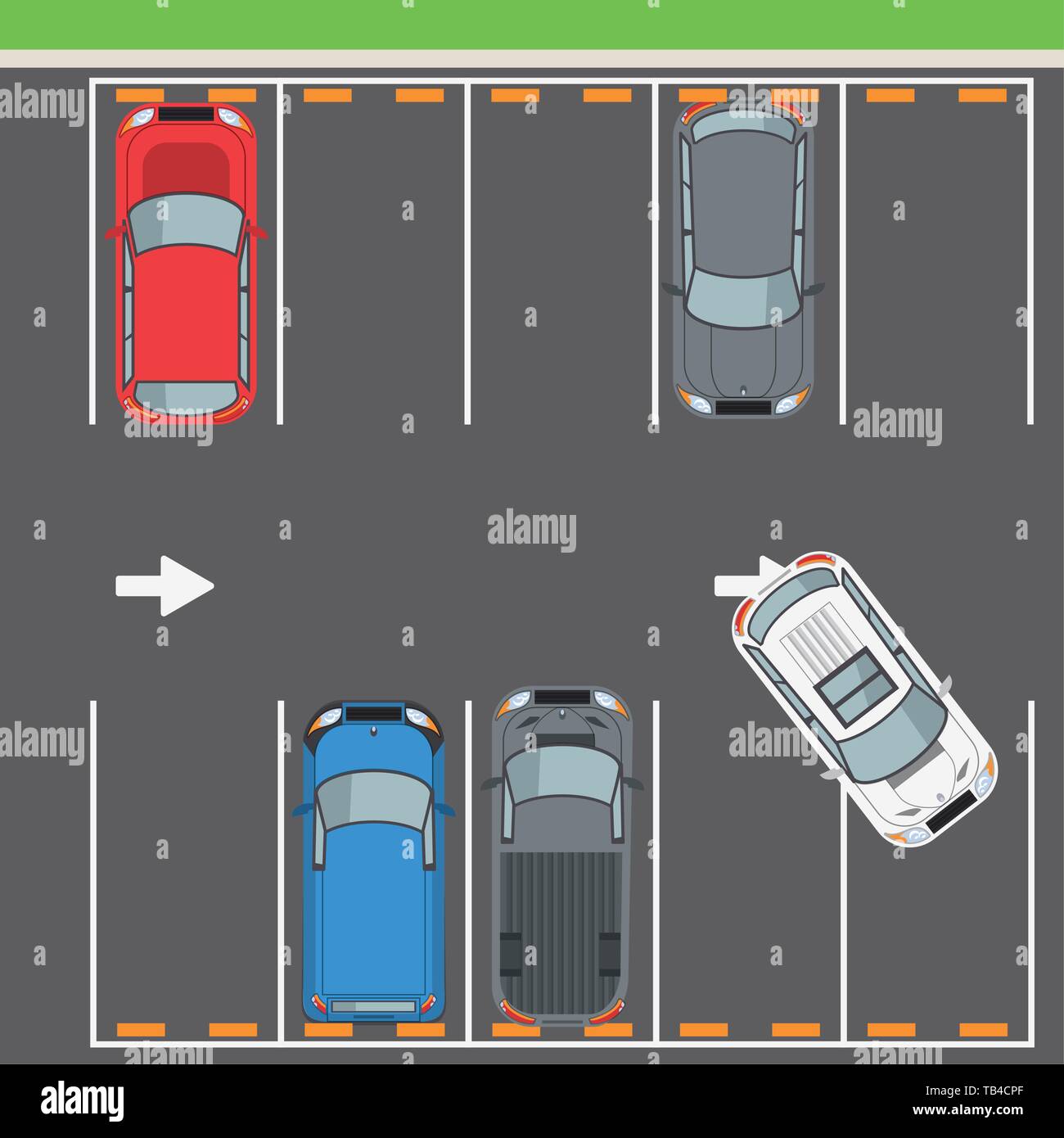 Parking zone topview Stock Vector Image & Art - Alamy