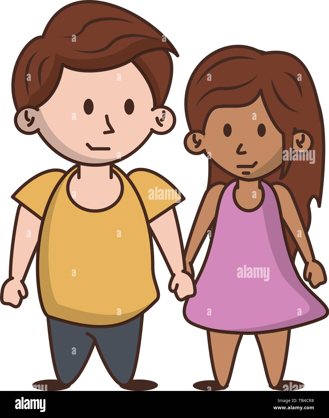 Kids in love cartoon Stock Vector Image & Art - Alamy