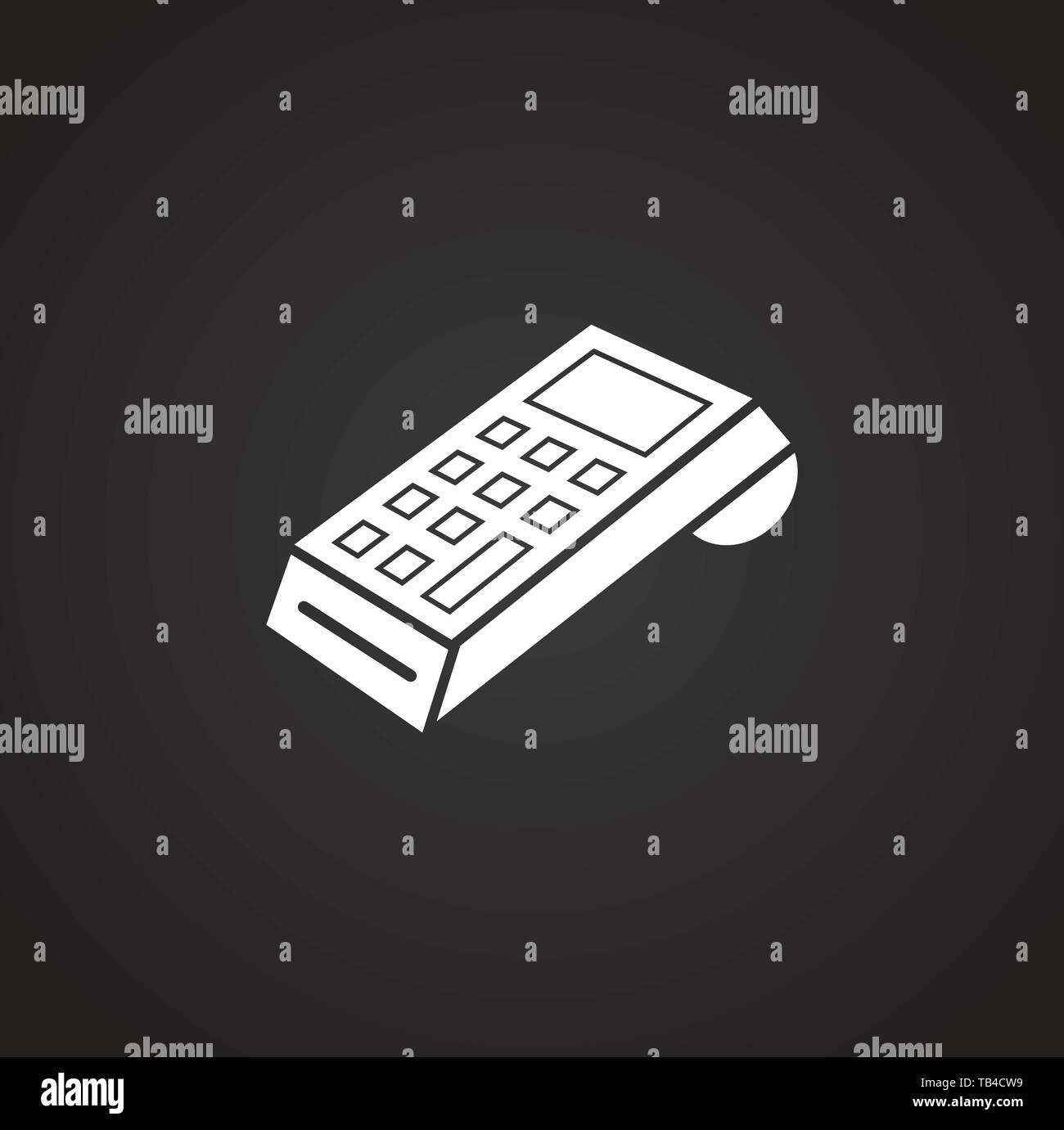 Pos terminal icon on background for graphic and web design. Simple ...