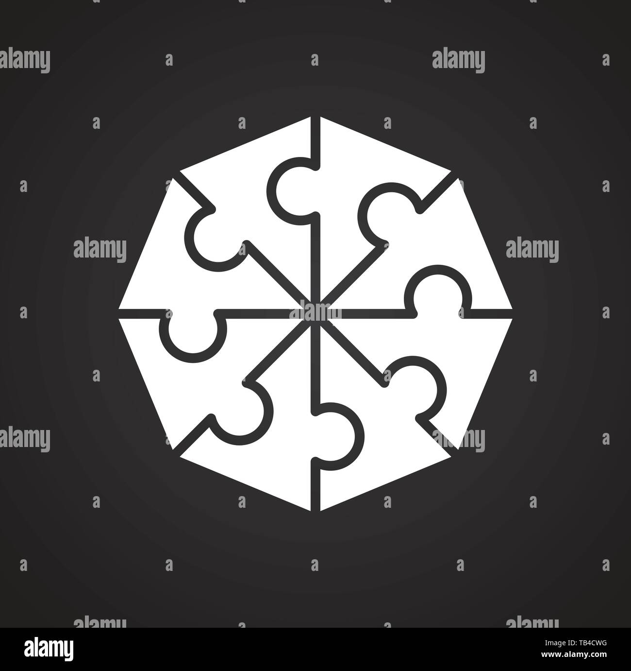 Puzzle icon on background for graphic and web design. Simple vector ...