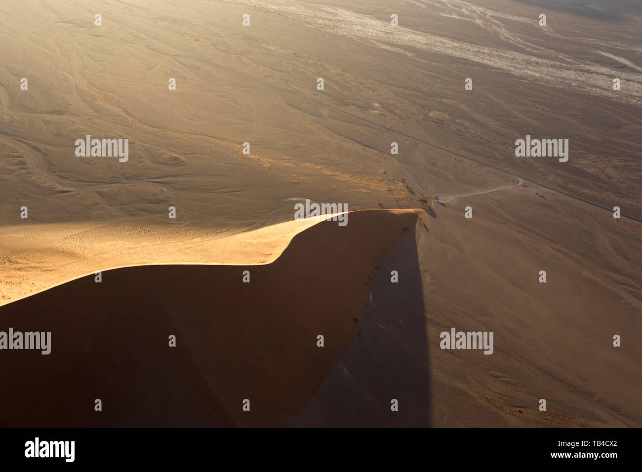 The beautiful and coloured desert of Namibia view from helicopter Stock ...