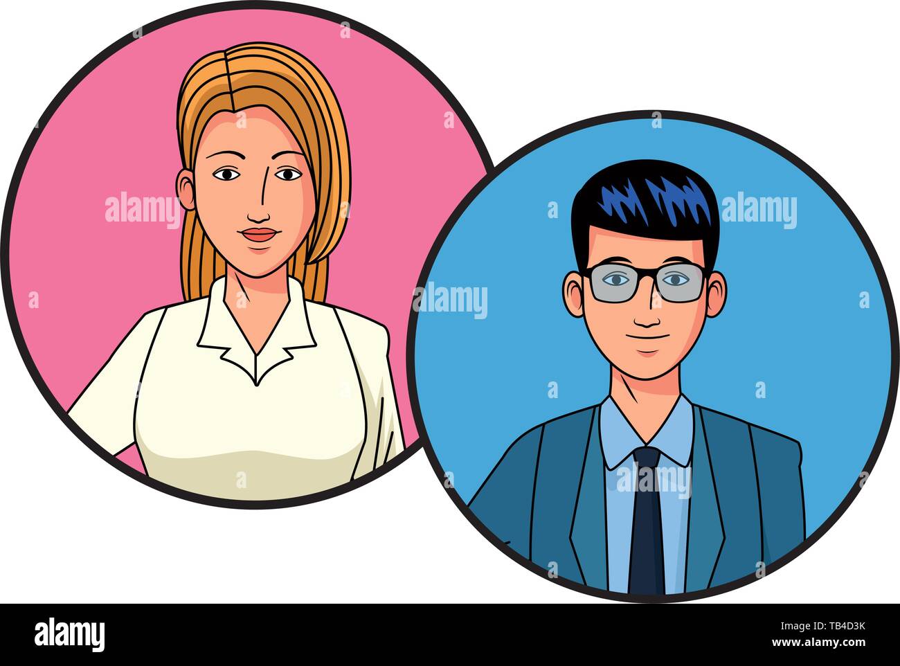 Two business partners in Stock Vector Images - Alamy