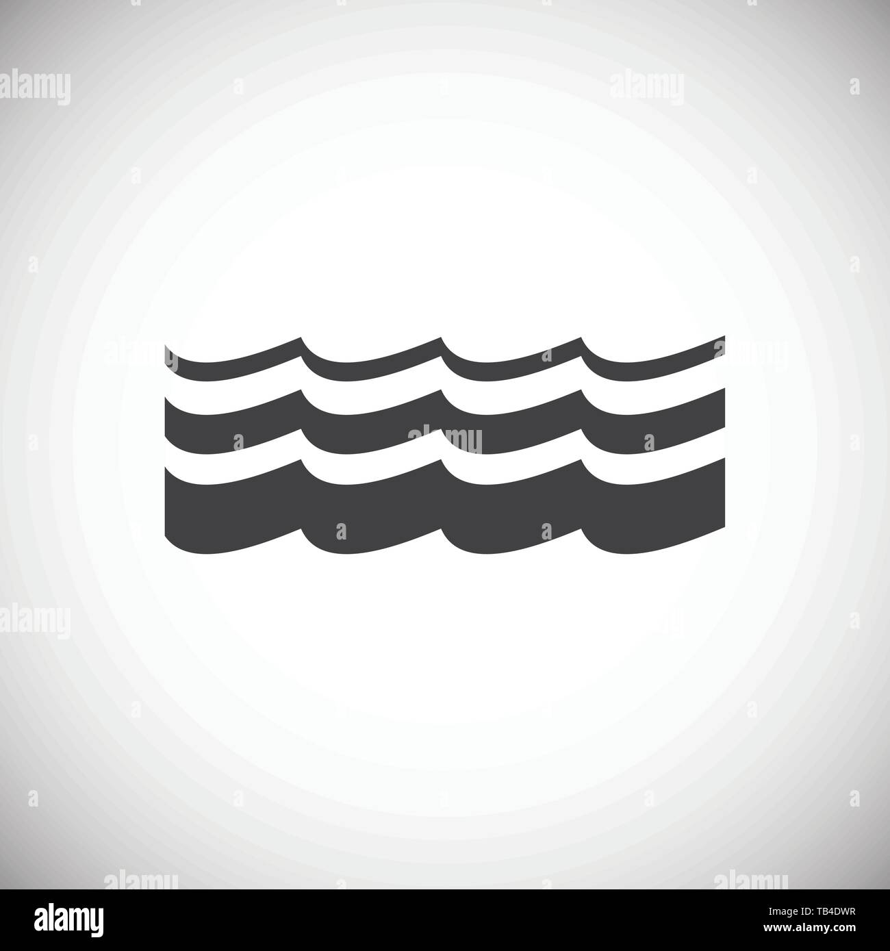 Wave icon on background for graphic and web design. Simple vector sign ...