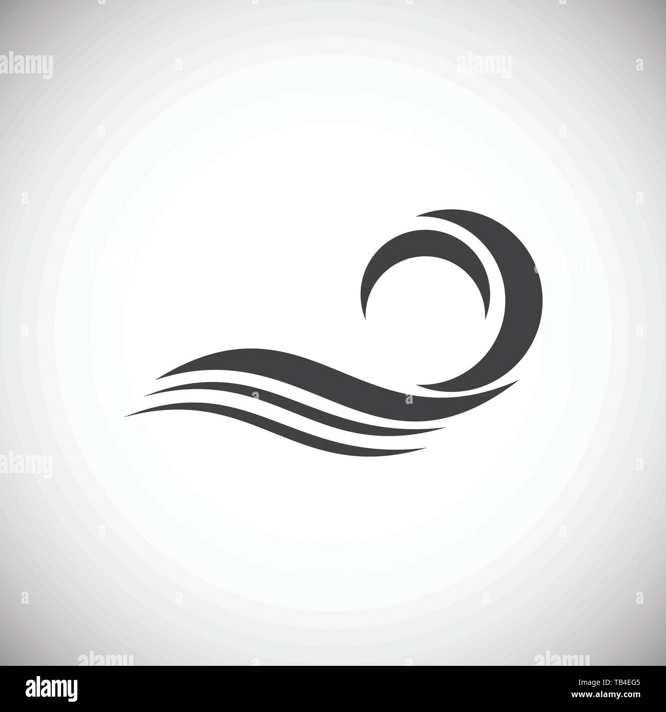 Wave icon on background for graphic and web design. Simple vector sign ...