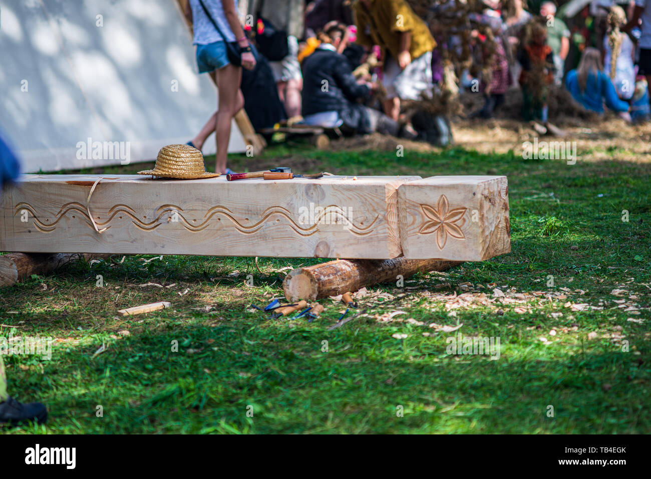 wooden fire watchtower construction details. forest tower Stock Photo ...