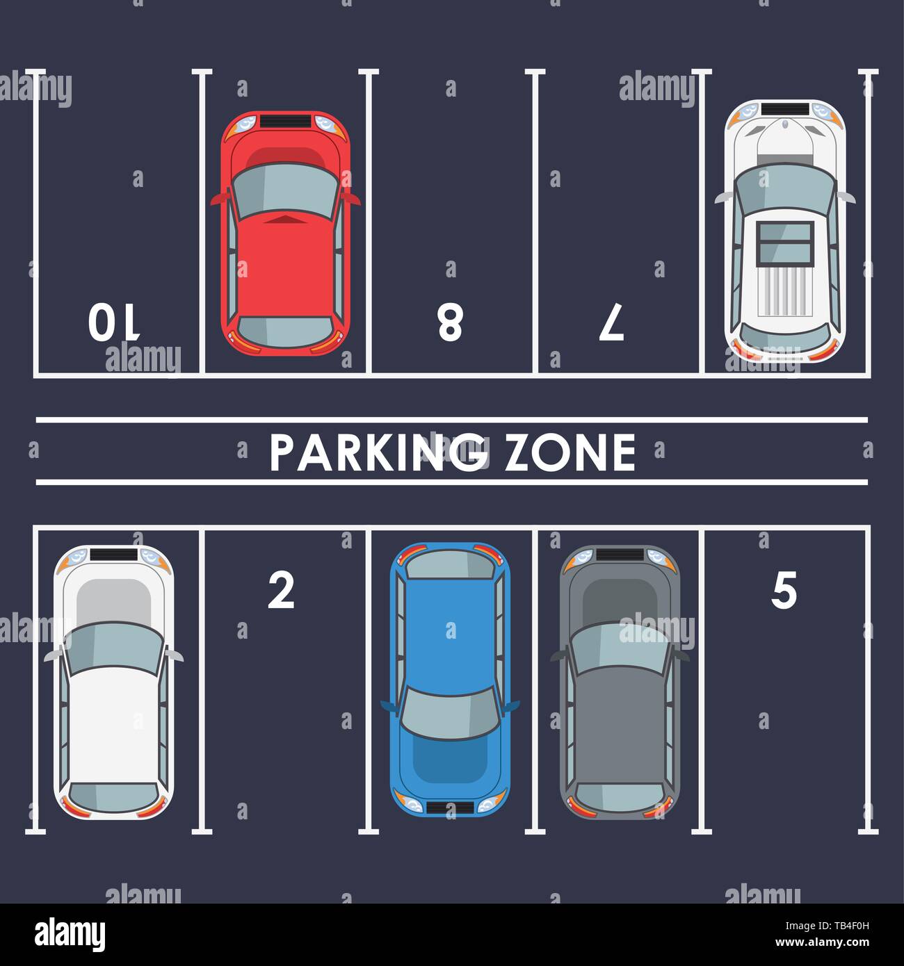 Parking zone topview Stock Vector Image & Art - Alamy