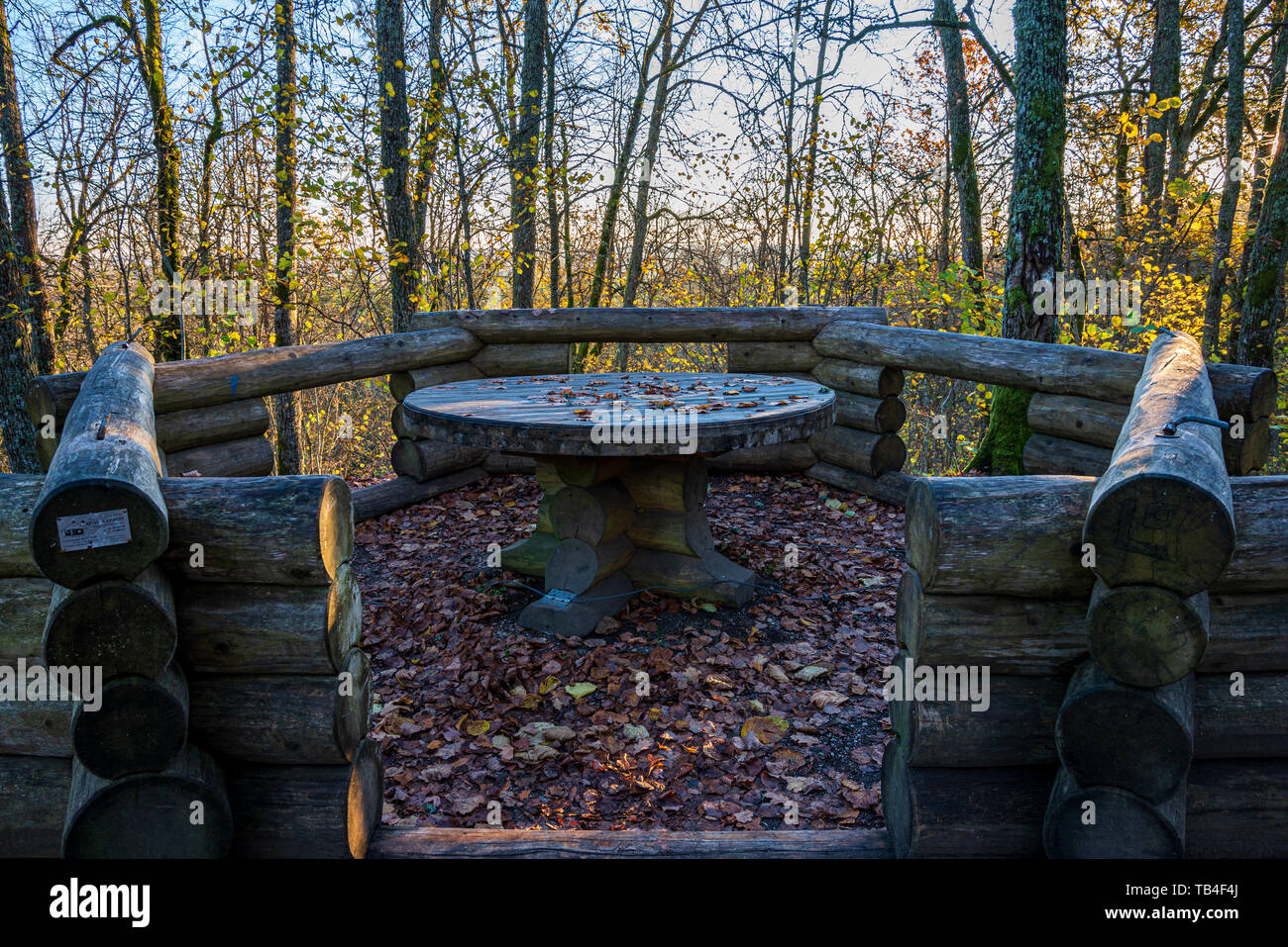 wooden fire watchtower construction details. forest tower Stock Photo ...