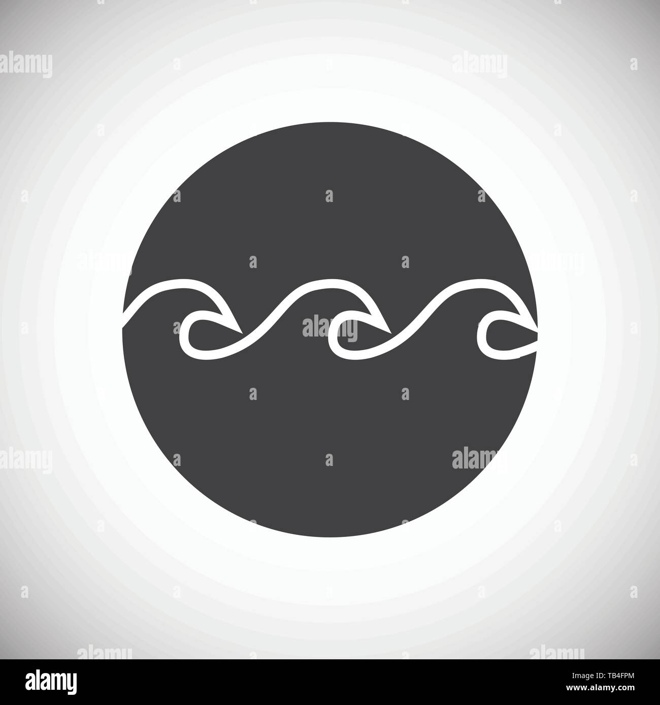 Wave icon on background for graphic and web design. Simple vector sign ...