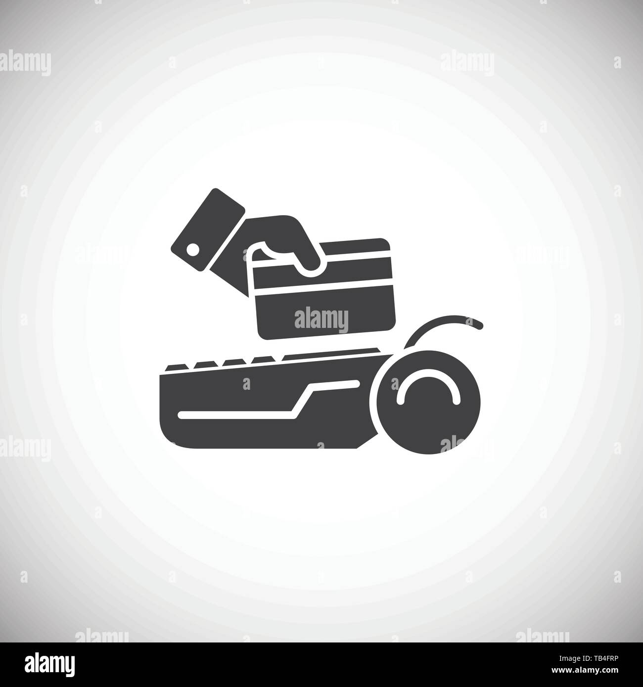 Pos terminal icon on background for graphic and web design. Simple ...