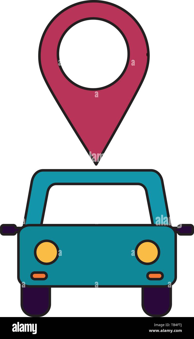 car vehicle transport navigation pin Stock Vector Image & Art - Alamy