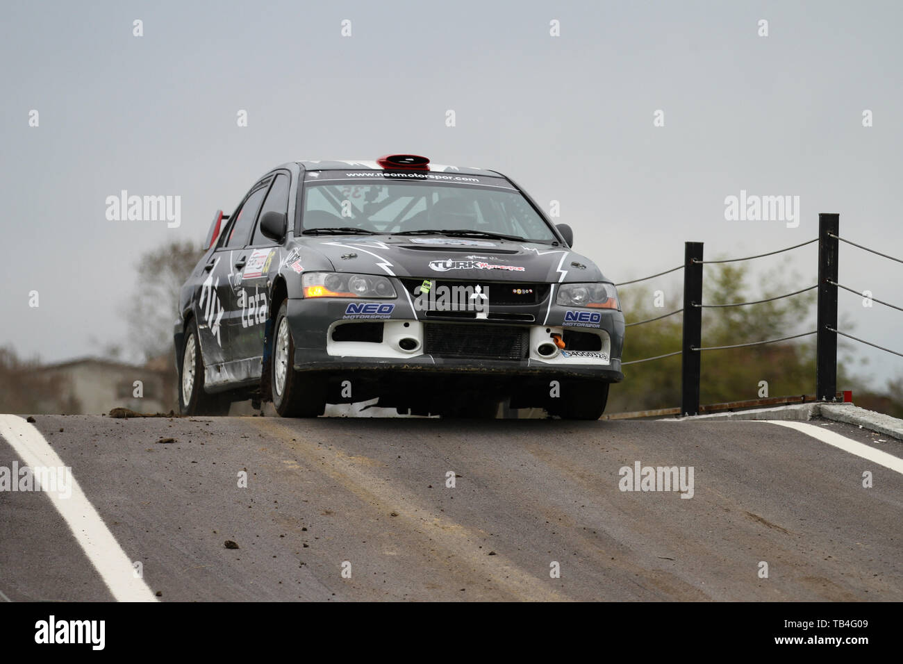 ISTANBUL, TURKEY - DECEMBER 16, 2018: Ugur Soylu drives Mitsubishi ...