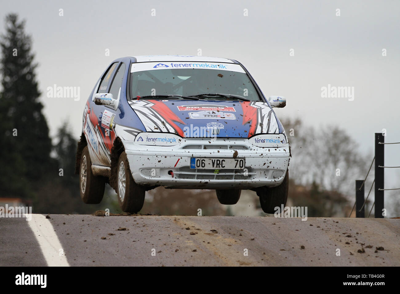 ISTANBUL, TURKEY - DECEMBER 16, 2018: Ramazan Ekiz drives Fiat Palio ...