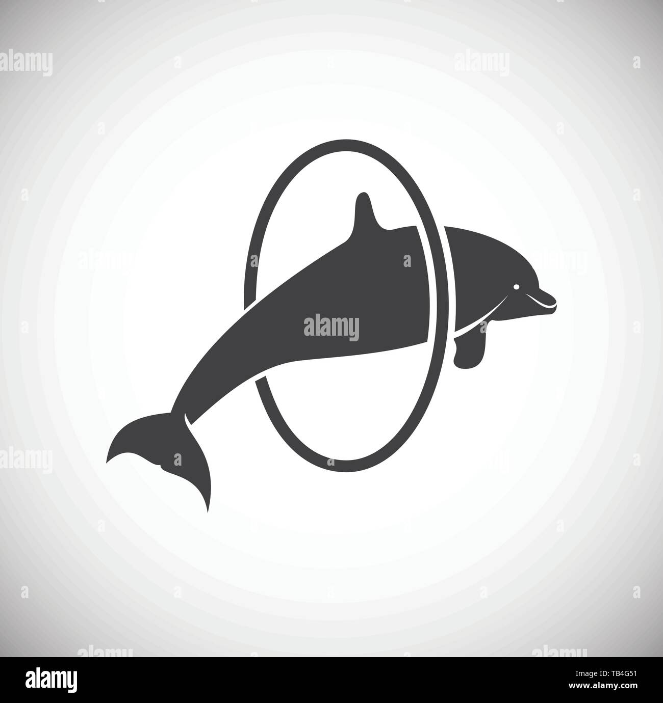 Dolphin icon on background for graphic and web design. Simple ...