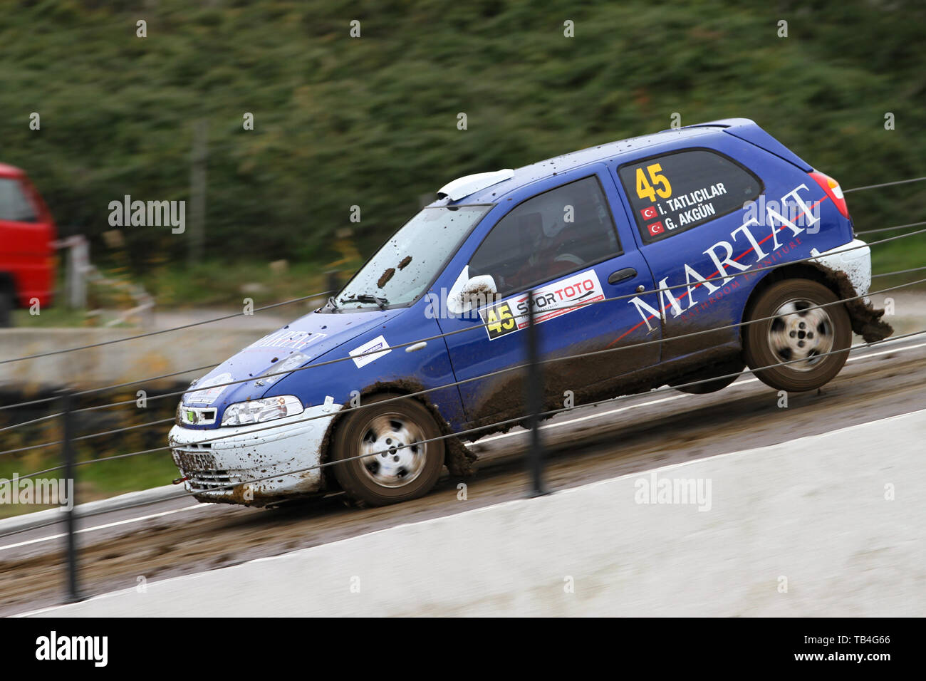 ISTANBUL, TURKEY - DECEMBER 16, 2018: Irfan Tatlicilar drives Fiat ...