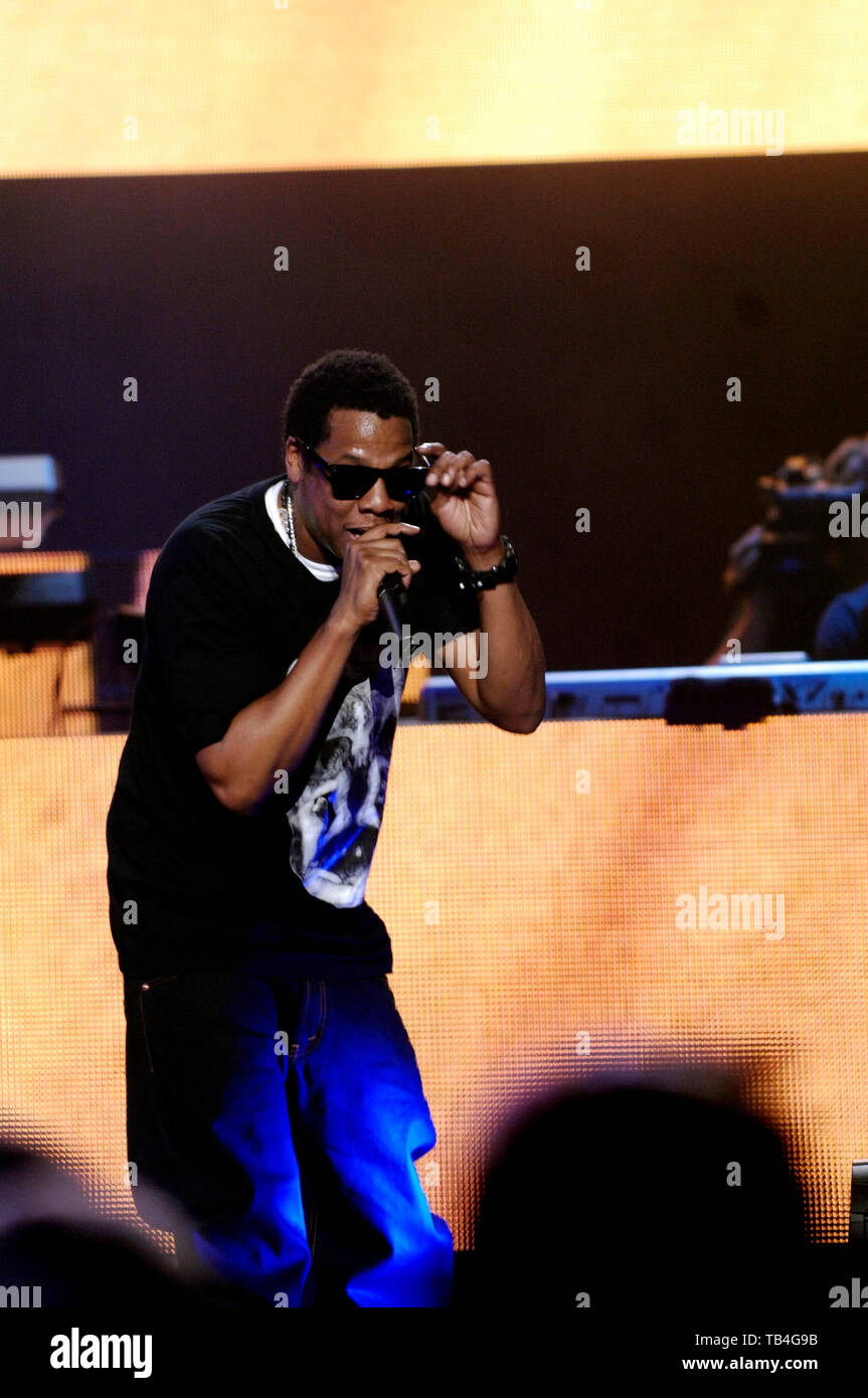 Rapper Shawn Carter aka Jay-Z performs on-stage at the launch of 'DJ ...