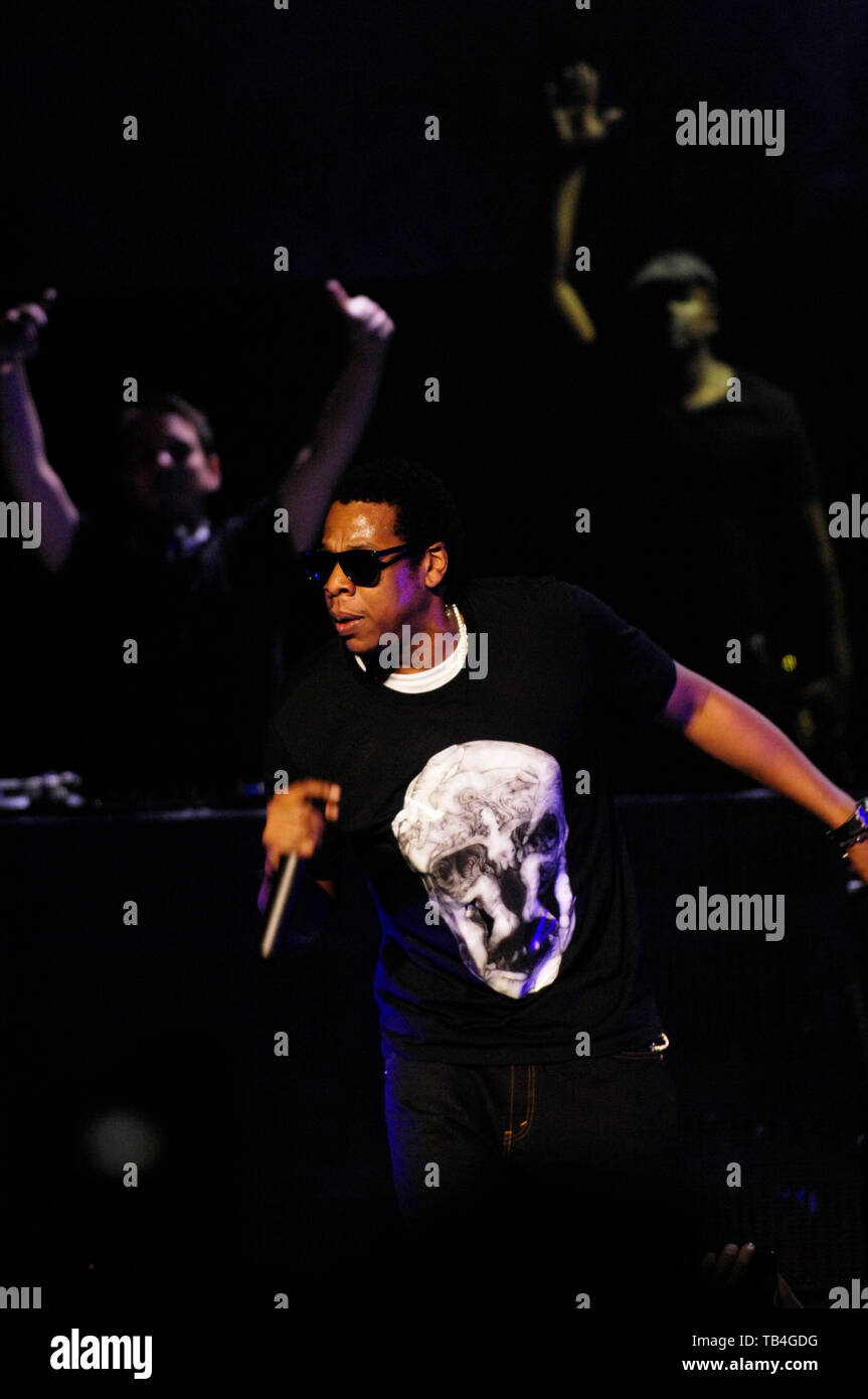 Rapper Shawn Carter aka Jay-Z performs on-stage at the launch of 'DJ ...