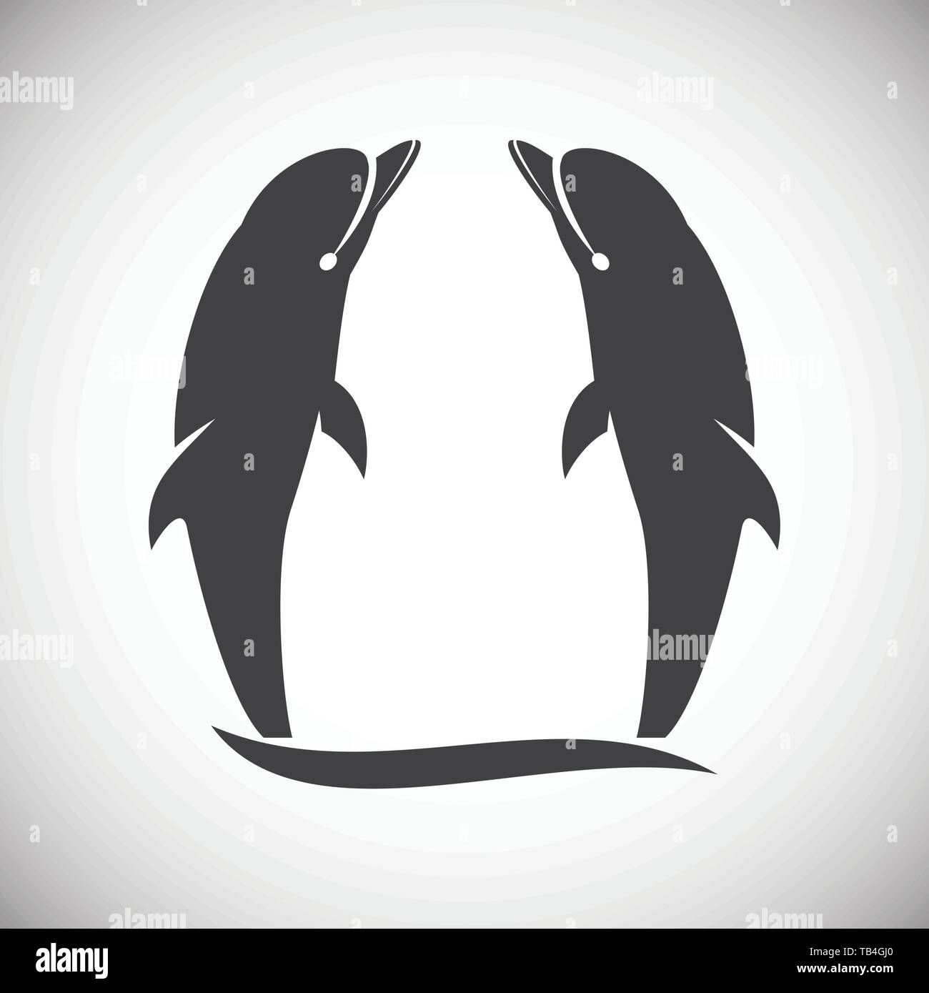 Dolphin icon on background for graphic and web design. Simple ...