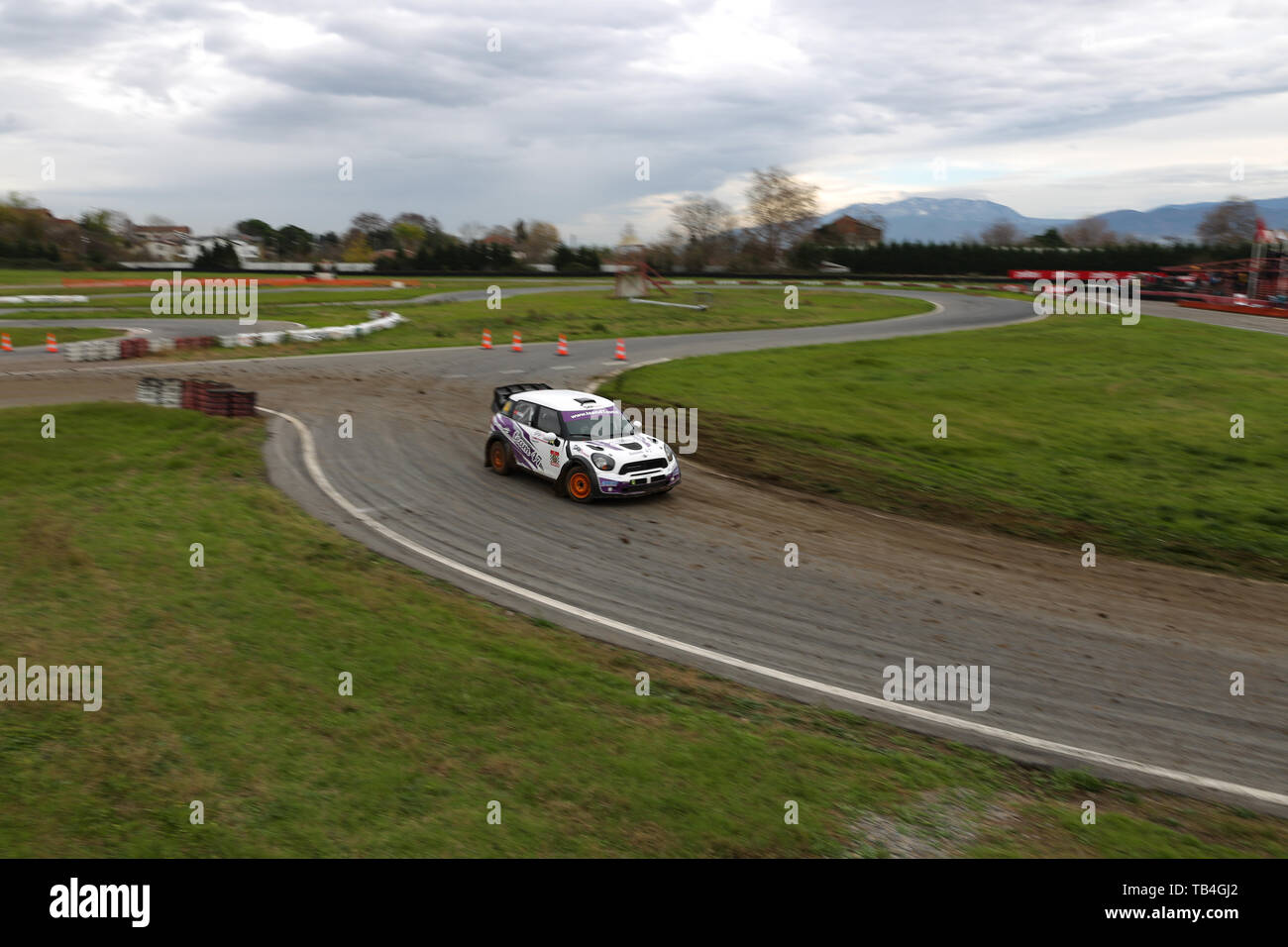 ISTANBUL, TURKEY - DECEMBER 16, 2018: Halim Ates drives Mini JCW WRC ...