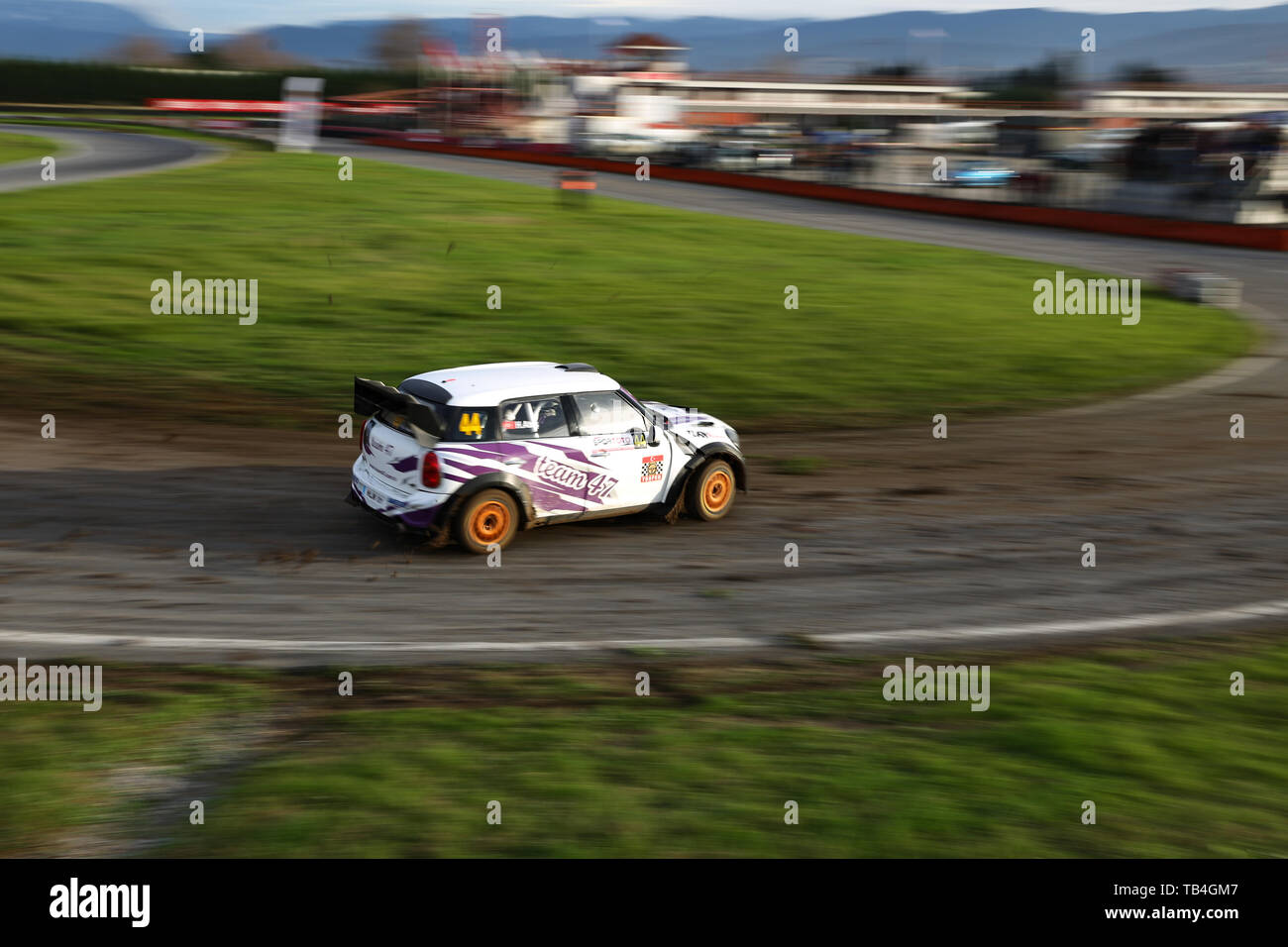 ISTANBUL, TURKEY - DECEMBER 16, 2018: Halim Ates drives Mini JCW WRC ...