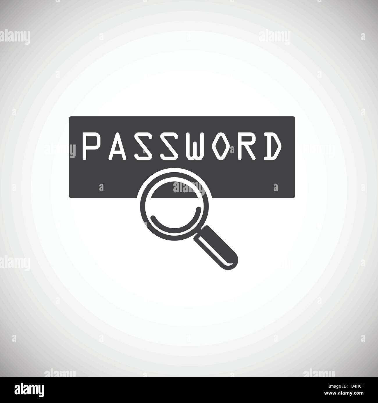 Password related icon on background for graphic and web design. Simple ...