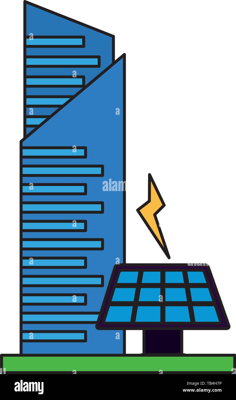 smart city building solar panel Stock Vector Image & Art - Alamy