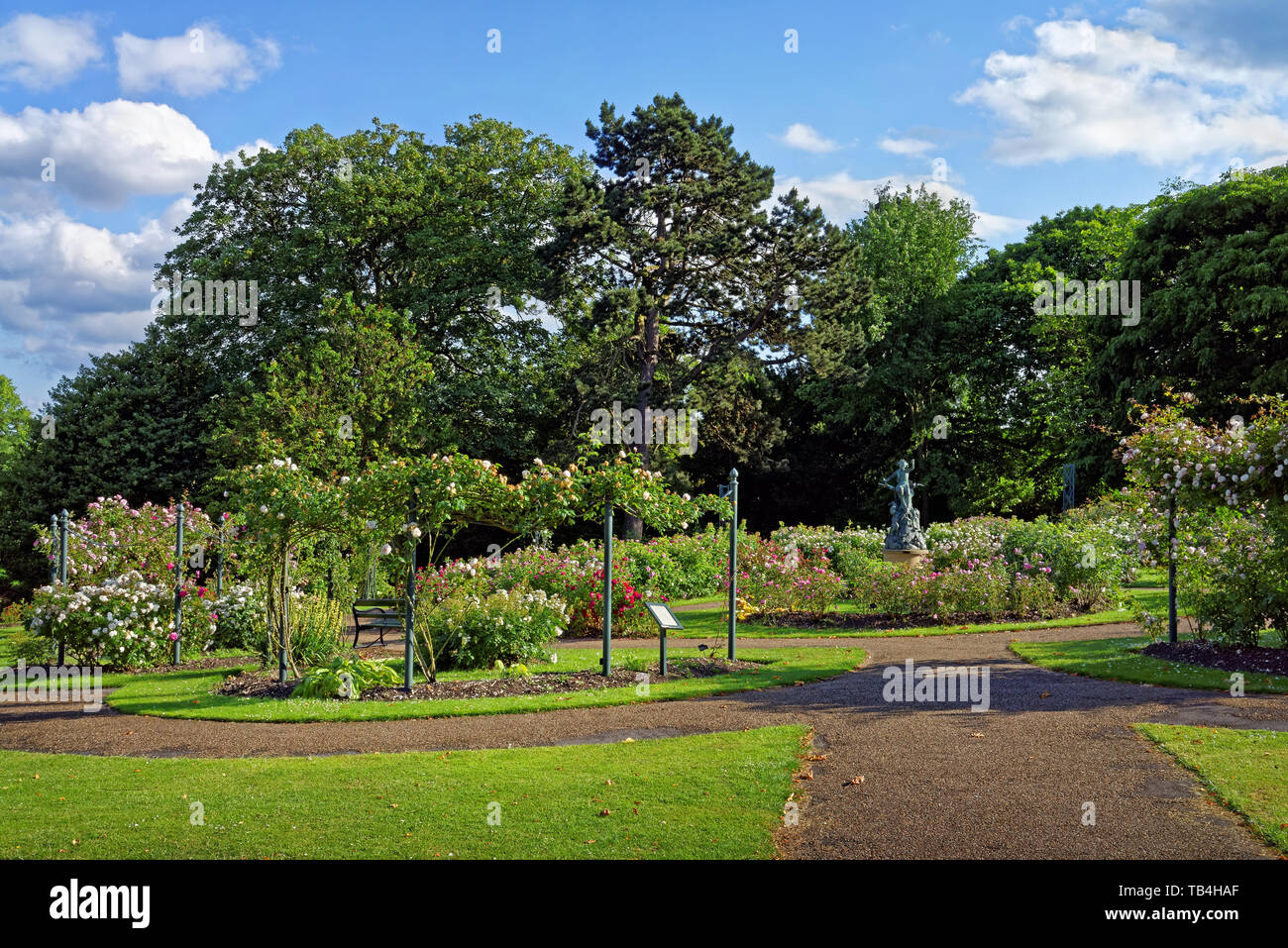 UK,South Yorkshire,Sheffield,Botanical Gardens,Rose Garden & Pan Spirit ...