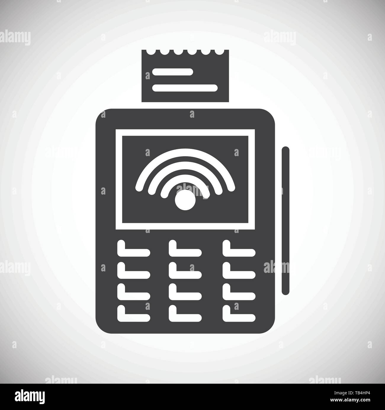 Pos terminal icon on background for graphic and web design. Simple ...