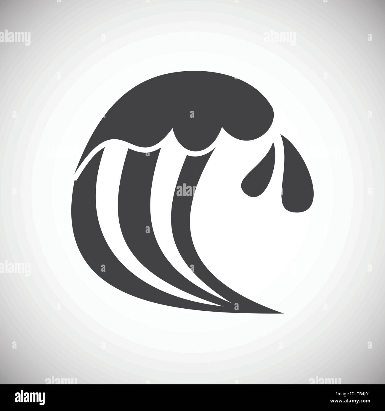 Wave icon on background for graphic and web design. Simple vector sign ...
