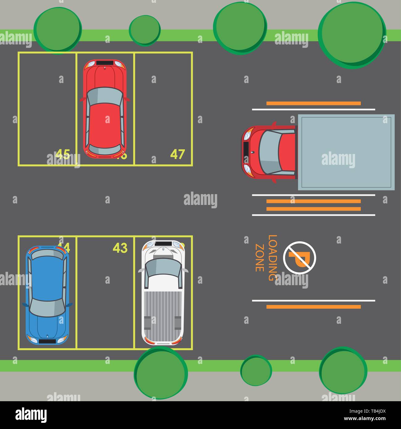 Parking zone topview Stock Vector Image & Art - Alamy