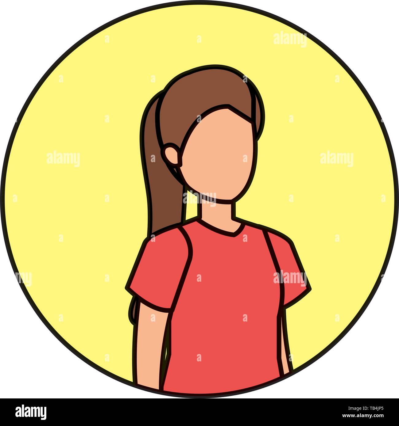 cute young woman avatar character Stock Vector Image & Art - Alamy
